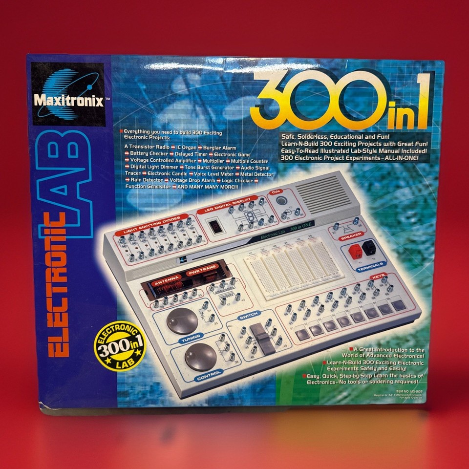 Vintage Maxitronix Electronic Lab 300 in 1 Elenco Electronics Science ...