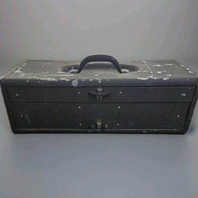 Vtg Kennedy Kits TC-20AL Locking Tackle Box W/ KEY Two Drawer USA Made ...