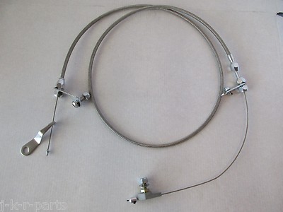 FORD C6 TRANSMISSION STAINLESS STEEL BRAIDED KICK DOWN CABLE #5100 | eBay