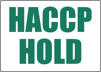 HACCP HOLD| Laminated Vinyl Decal Sticker Label | eBay