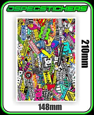 STICKERBOMB SHEET PRINTED VINYL DRIFT JDM WRAP STICKER BOMB RC DECAL A5 ...