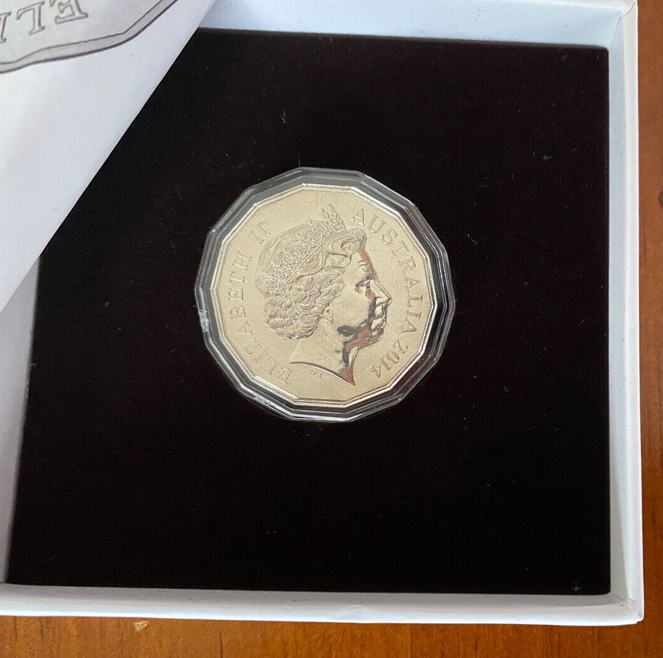 AUSTRALIAN: 2014 50 CENT TETRA-DECAGON LUNAR YEAR OF THE HORSE COIN # ...