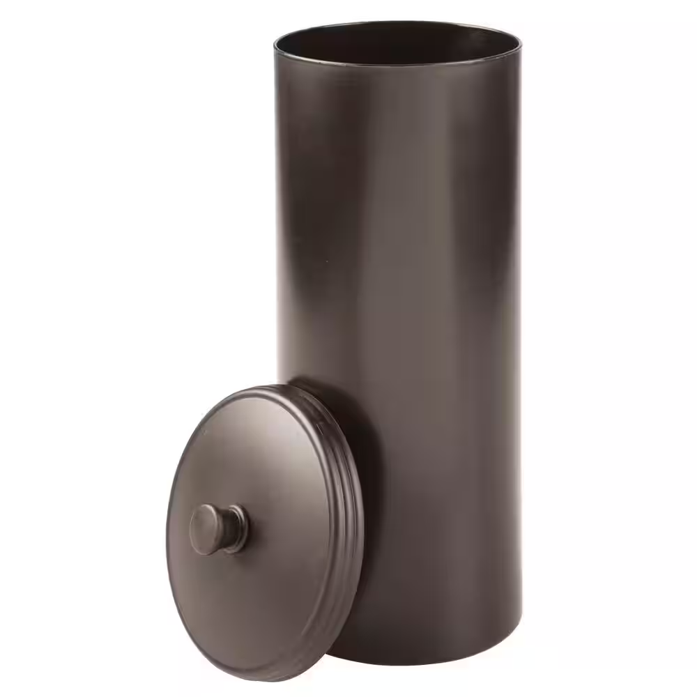 Bronze Toilet Tissue Reserve Canister Holder Slim Bathroom Storage ...