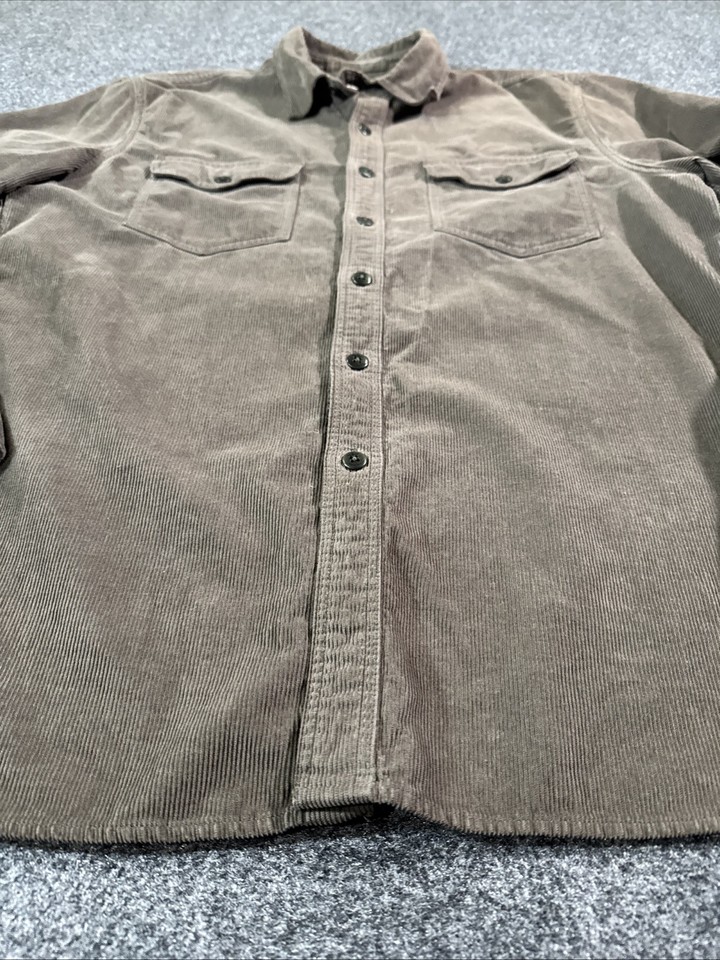 J Crew Shirt Mens L Brown Corduroy Button Up Long Sleeve Preppy Classic ...