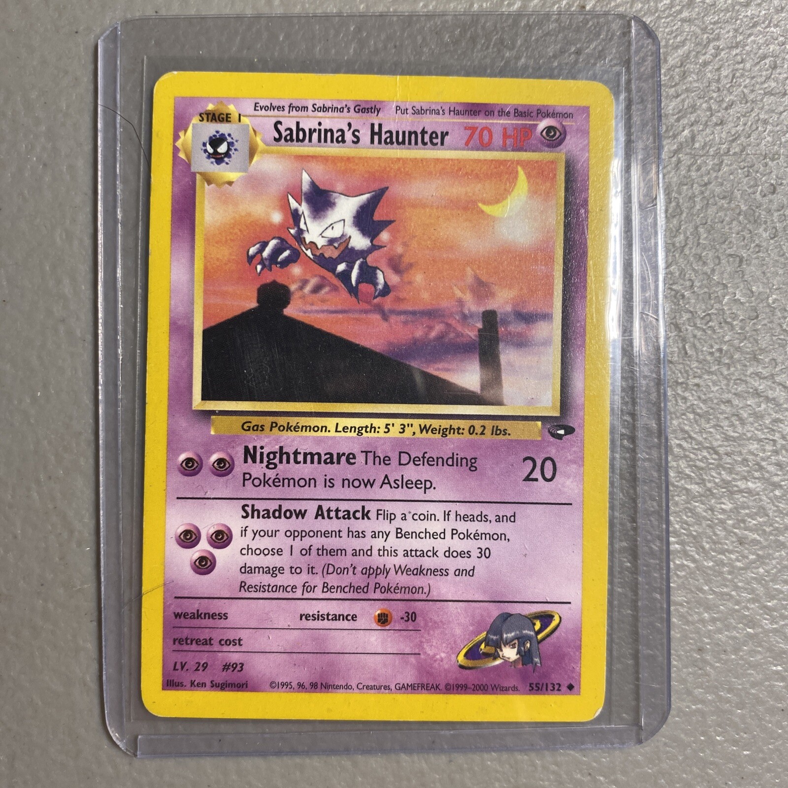 NM(1st edition) Pokemon SABRINA'S HAUNTER Card GYM CHALLENGE Set 55/132 ...