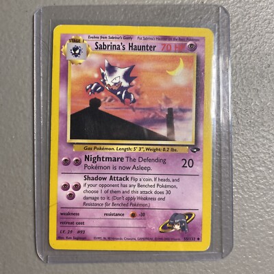 NM(1st edition) Pokemon SABRINA'S HAUNTER Card GYM CHALLENGE Set 55/132 ...