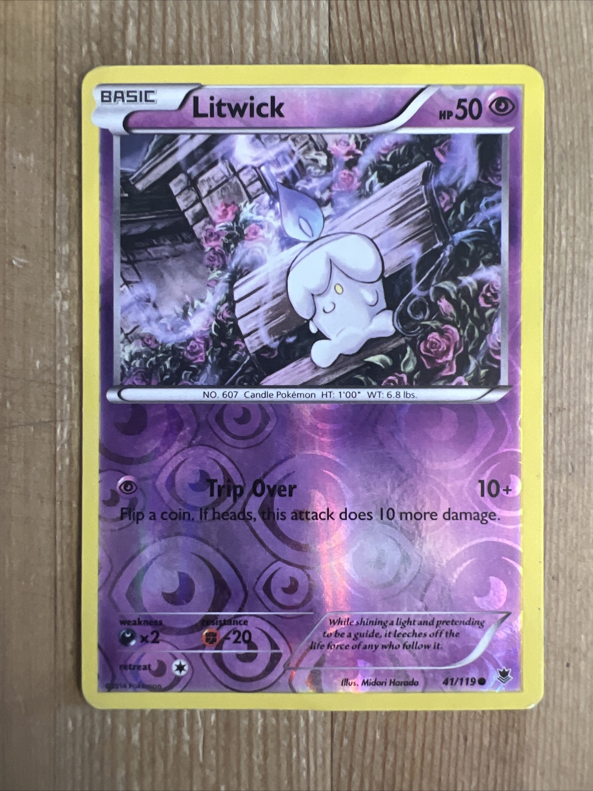 Pokémon TCG Litwick Phantom Forces 41/119 Reverse Holo Common for sale ...