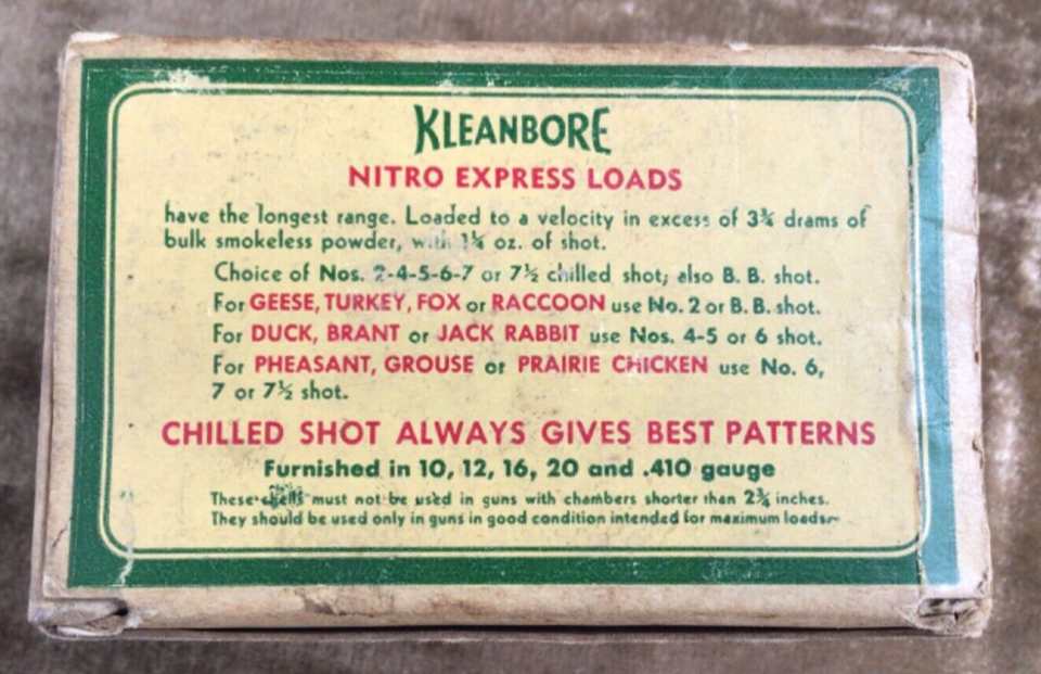 Vintage Remington DuPont Kleanbore Nitro Express GA. Shotgun Shells ...