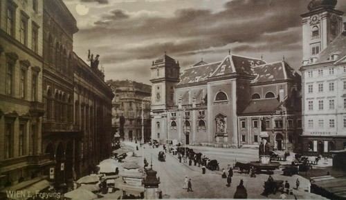 Vienna Austria RPPC Postcard Early 1900s Freyung Square Street Fashion ...