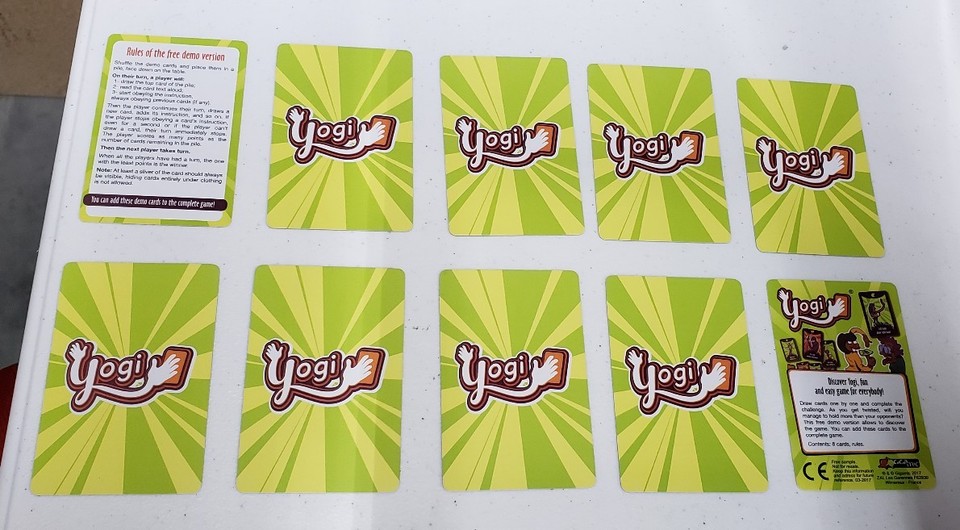 Gigamic Sarl Yogi CARDS, Demo version Game, 8 cards & rules, NEW pkg ...