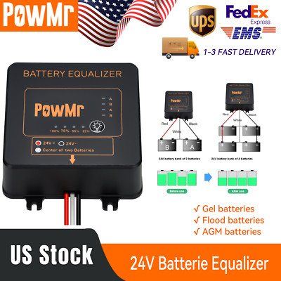 BE24 Solar Battery Balancer Equalizer for 12V 24V Lead Acid Li-ion AGM ...
