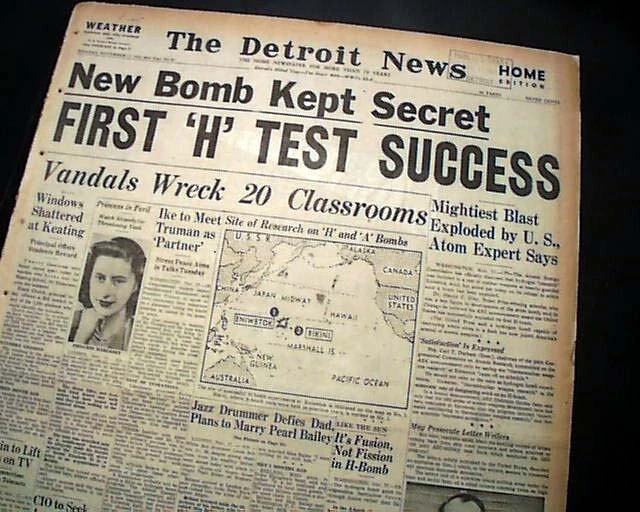 Hydrogen Bomb Test 1952