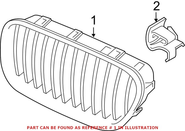BMW 5 F07 GT OEM RH Front Grille 51137200168 for sale online | eBay