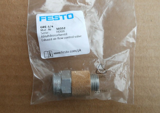 10352 Festo Gre-1/4 Abluftdrosselventil Schalldämpfer online kaufen | eBay