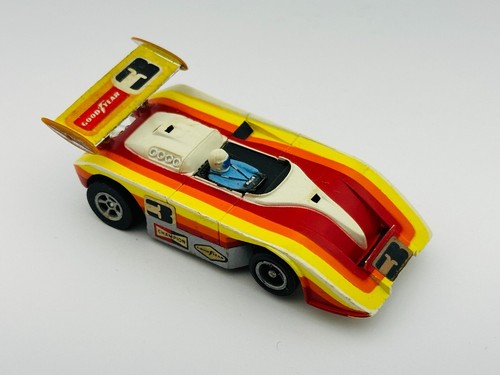 Aurora AFX SHADOW CAN AM - Red Orange Yellow White HO Slot Car #1768 | eBay