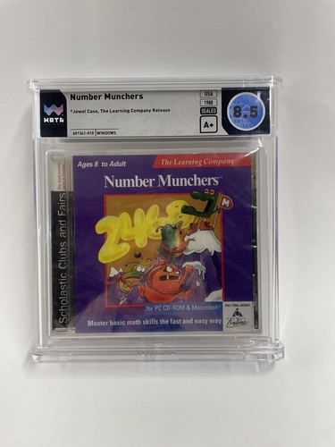 Number Munchers New Sealed The Learning Company PC Mac Game Wata Graded ...