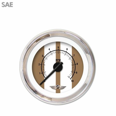 Tachometer Gauge w/ emblem Cobra Brown, Black Modern Needles, Chrome ...