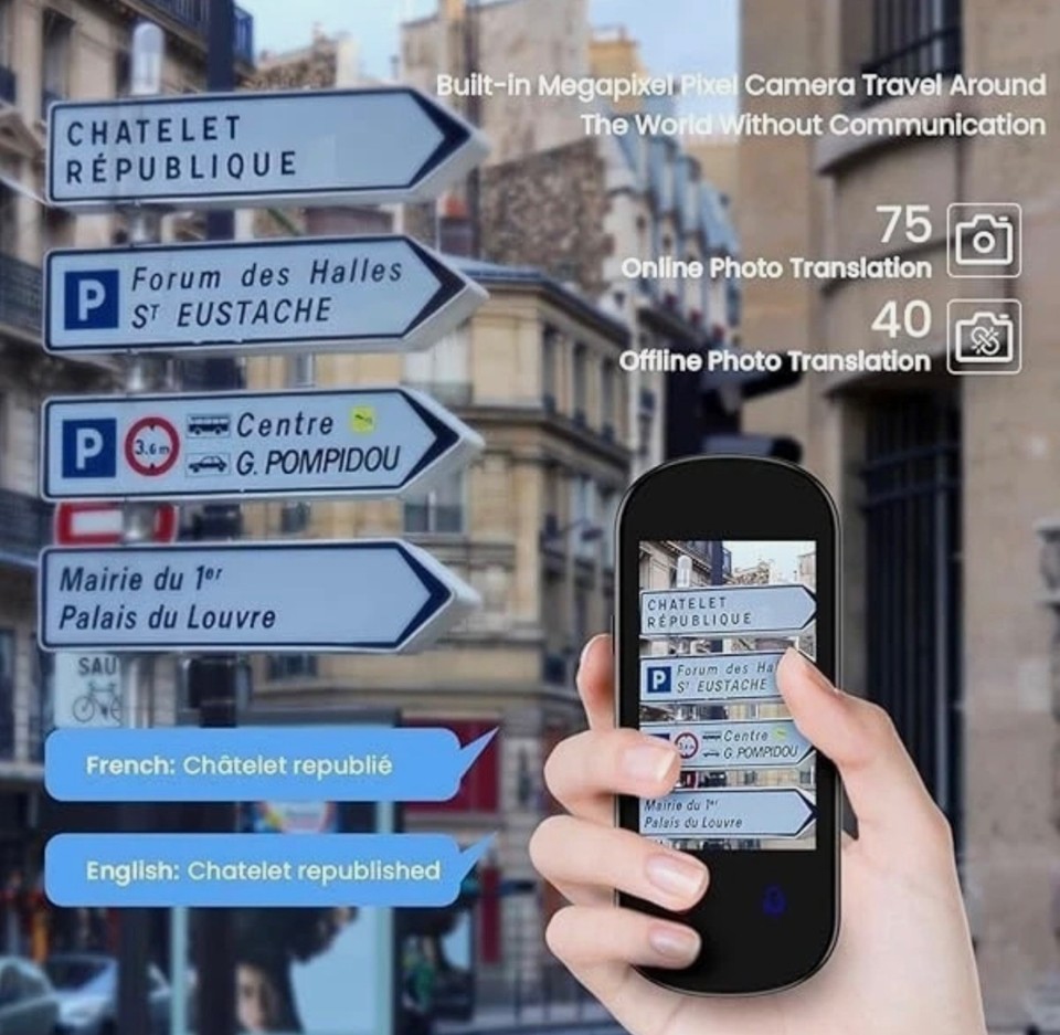 138 Language Translator Device Smart Two-Way Instant Ai Voice Photo ...