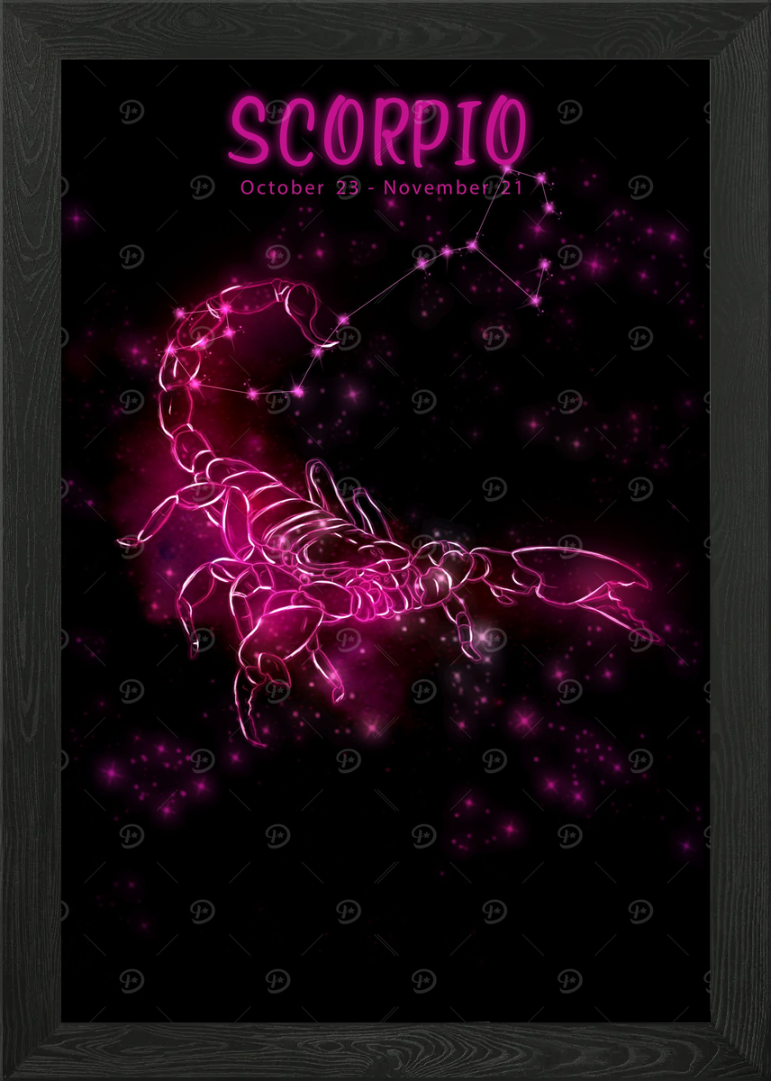 Scorpio Zodiac Framed Wall Art Poster Canvas Print Picture | eBay UK