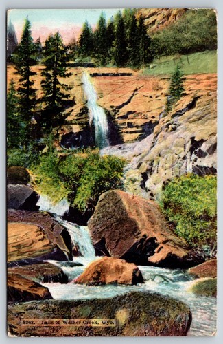 Vintage Postcard Falls of Walker Creek, Wyoming C10 | eBay