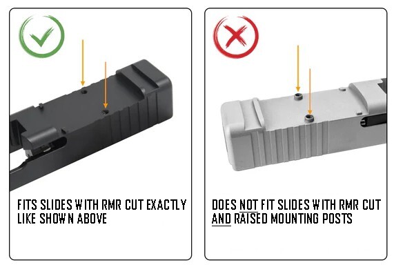 RMR To RMSc Adapter Plate for RMR slides TO FIT RMSc 407K 507K ROMEO ...