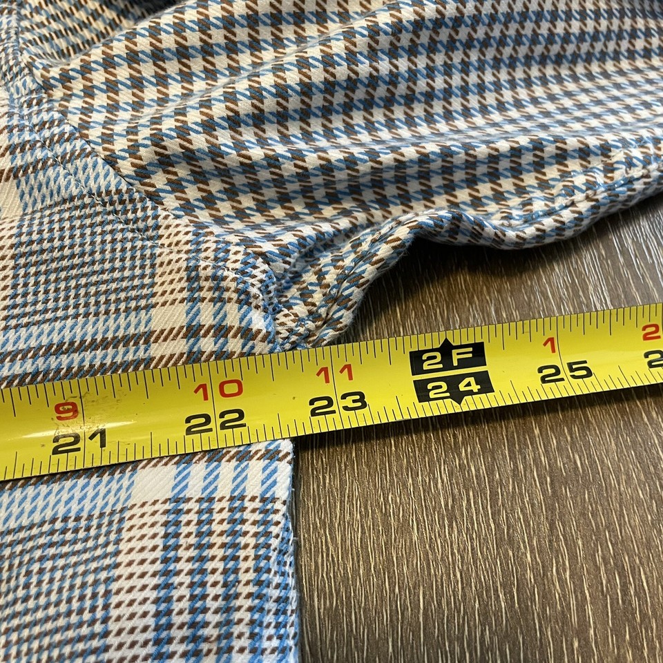 Robert Graham Blue Small Houndstooth Print Button Up Long Sleeve Shirt ...