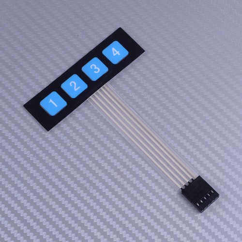 1x4 Matrix Array 4 Keys Membrane Switch Keypad Keyboard 1x4 Keys Fit ...