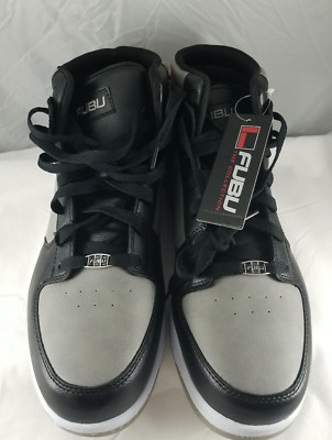 FUBU Men MFB Heritage Gray Black Basketball High Top Sneakers Lace Up ...