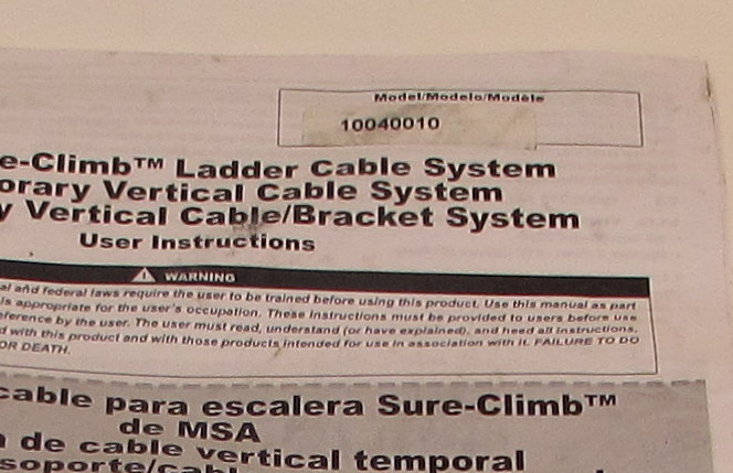 MSA Cable Grab For 5/16" Cable Model 10040010 | eBay