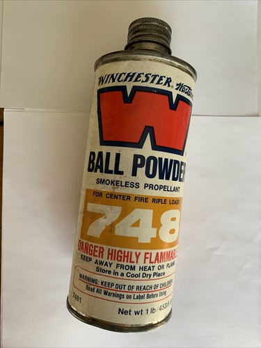 Vintage Winchester Western Ball Powder 748 Gun Powder Tin (TOTALY EMPTY ...