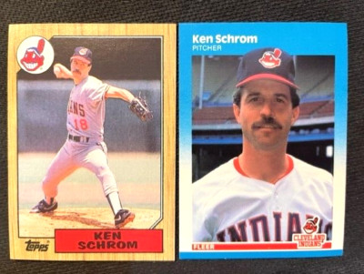MLB - Ken Schrom 1987 Topps & 1987 Fleer Baseball - Indians | eBay