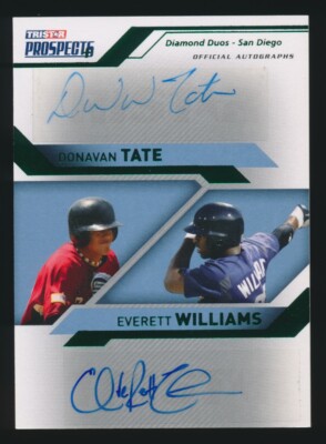 DONAVAN TATE, EVERETT WILLIAMS 2009 TRISTAR PROSPECTS DIAMOND DUOS AUTO ...