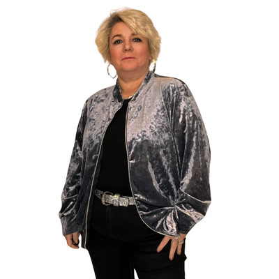WOMENS JACKET LADIES PARTY VELVET ZIP UP BOMBER EVENING STYLE PLUS SIZE ...