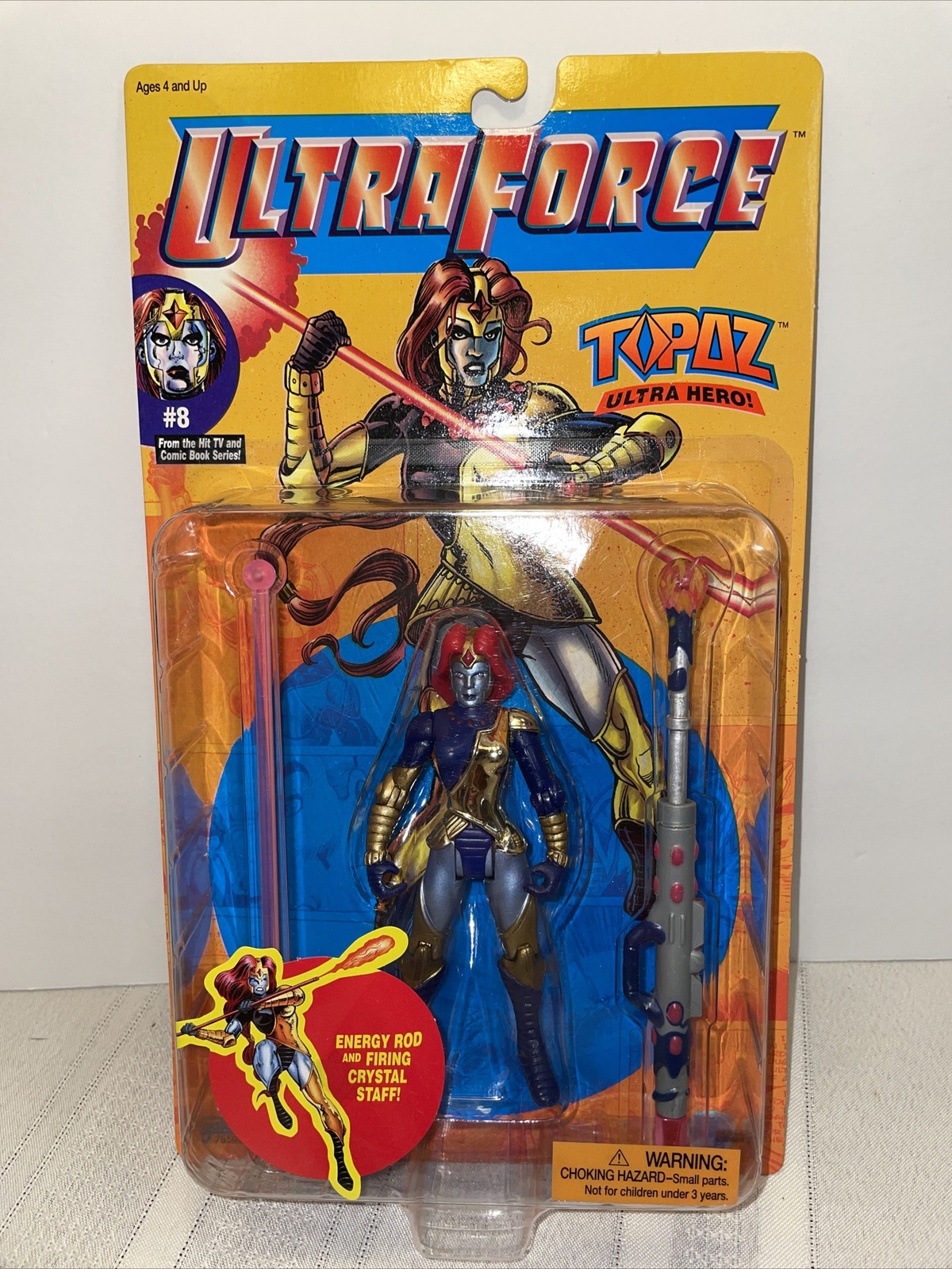TOPAZ ULTRAFORCE ACTION FIGURE 1995 NEW SEALED YELLOW CARD | eBay