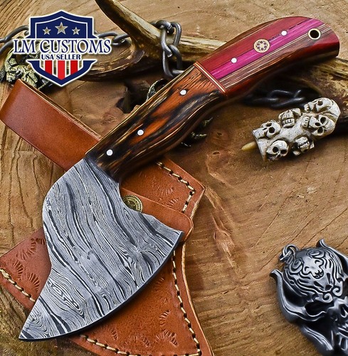 Hand Forged Clever Chopper Axe Knife Twist Damascus Hard Wood Hunter | eBay