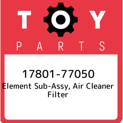 17801-77050 Toyota Element sub-assy, air cleaner filter 1780177050, New ...
