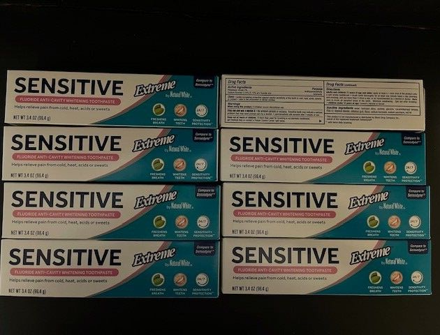 8X- Natural White Sensitive Extreme Fluoride Anti Cavity Whitening ...
