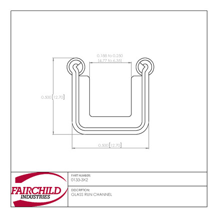 Fairchild 0133-3X2 Glass Run Window Channels | eBay