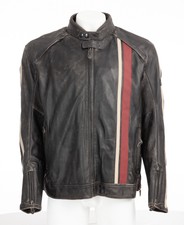 Triumph Raven 2 MLHS17321 Leather Motorcycle Jacket, Size M - Black for ...