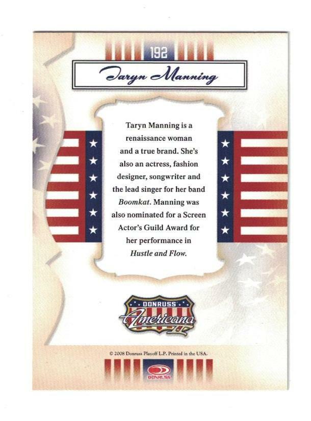 Taryn Manning Signed Autographed 2008 Donruss Americana II Card Actress ...