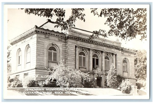 Denkmann Memorial Library Augustana College Rock Island IL RPPC Photo ...