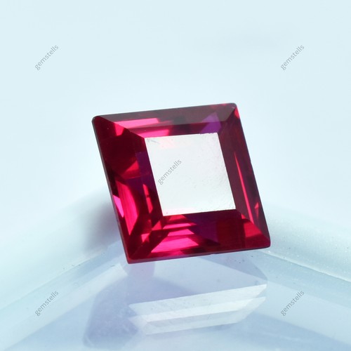 6.35 Ct Natural Rare Pink Ruby Square Cut Excellent Loose Gemstone ...