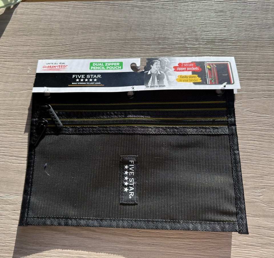 Five Star 2 Zipper Active 3 Grommet Binder Pencil Pouch | eBay UK