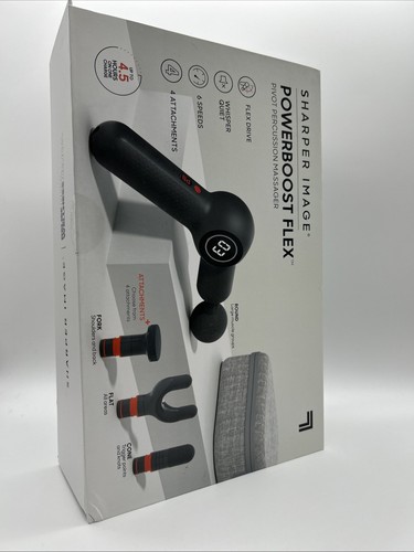 New Sharper Image Powerboost Flex Pivot Percussion Massager - 6 Speeds ...