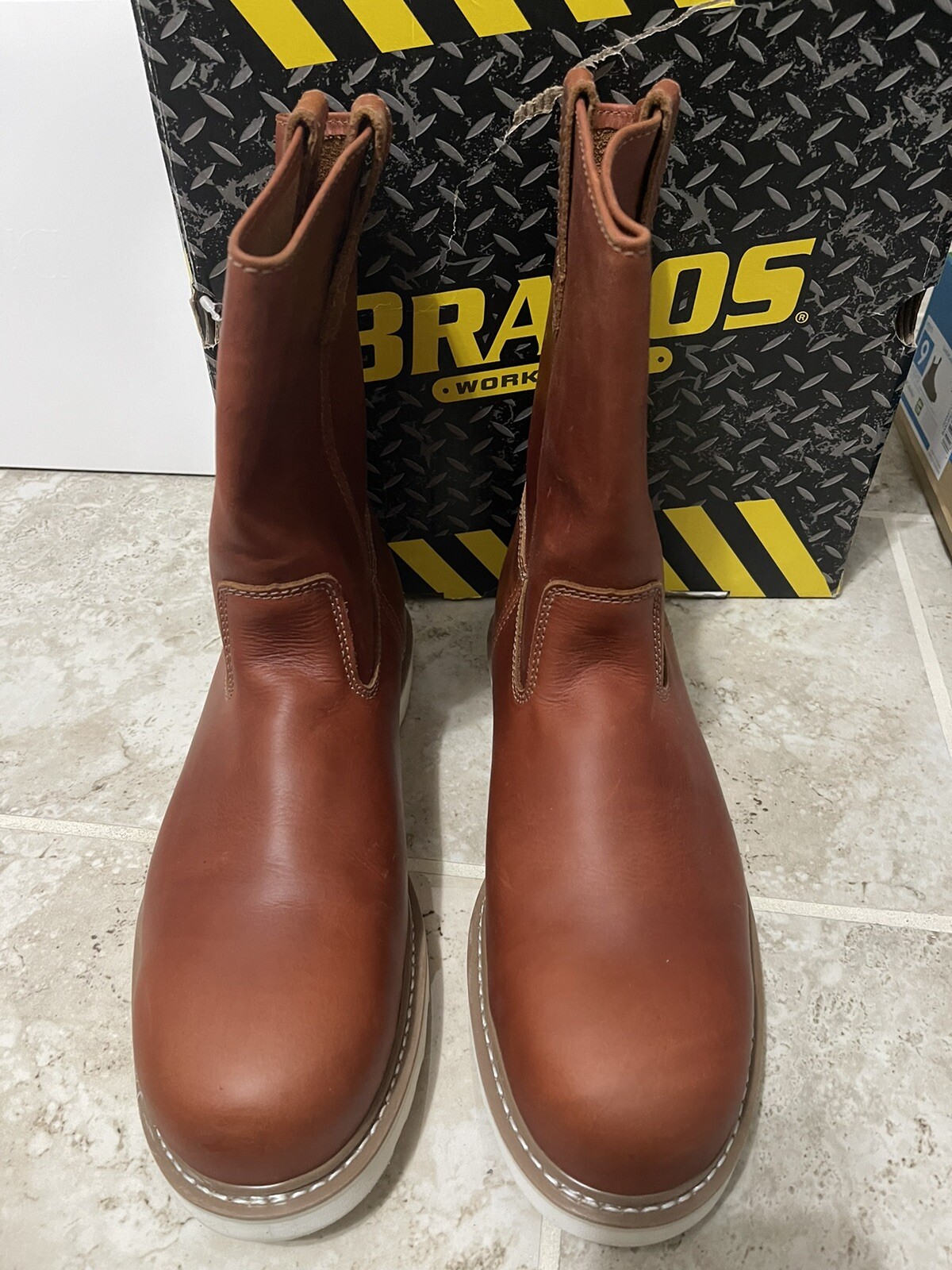Brazos Work Boot Wellington Wedge Composite Toe Protection (Size 11 ...