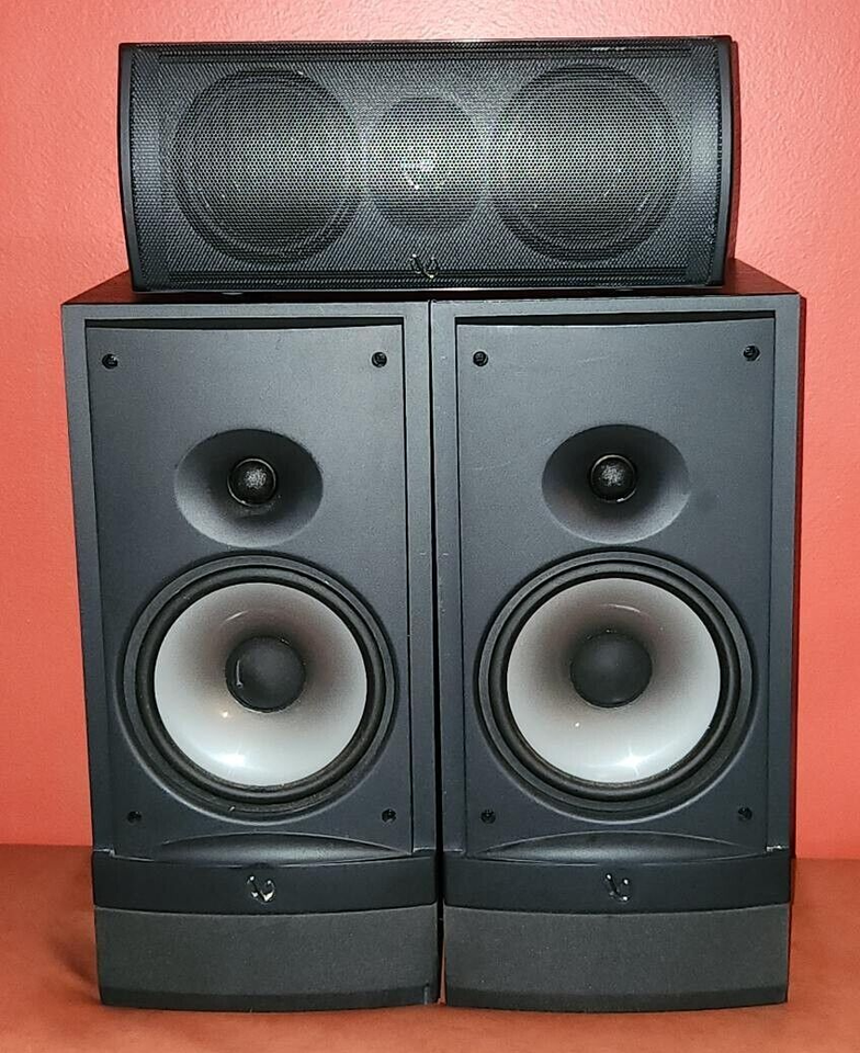 Infinity RS3 Bookshelf Speakers Plus CC-1 Center Channel Speaker ...