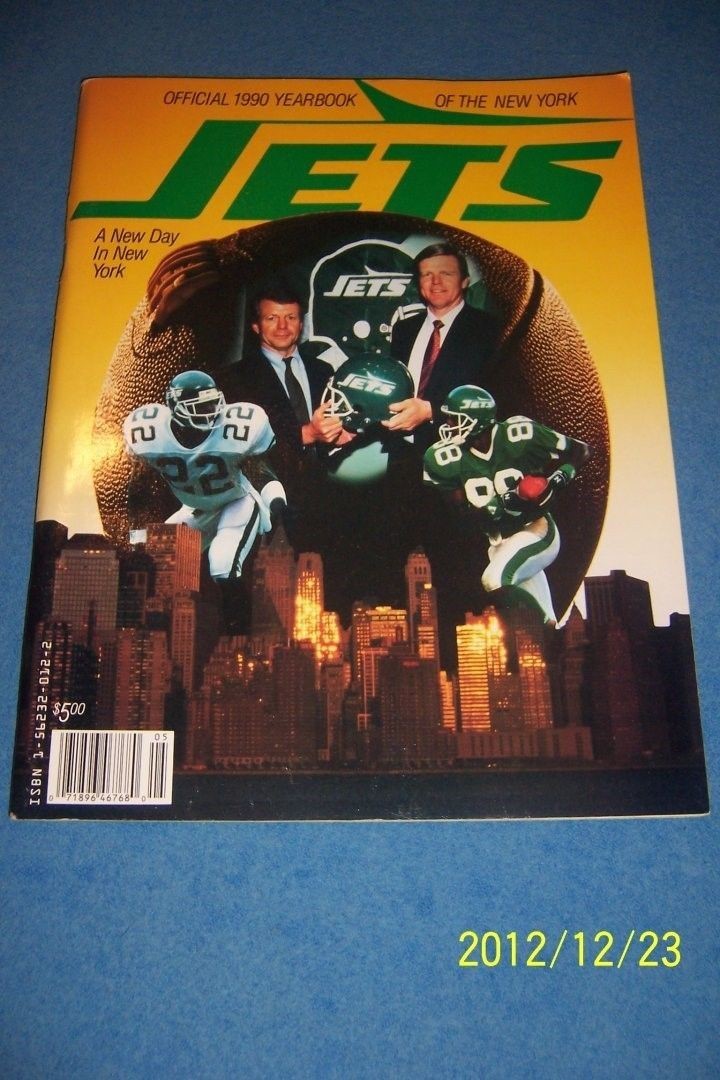 1990 NEW YORK JETS Yearbook KEN O'BRIEN Bruce COSLET AL TOON Dennis ...