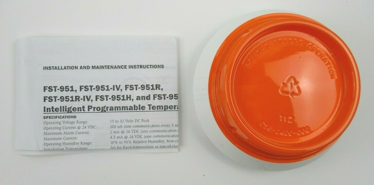 (NEW)NOTIFIER FST-951R-IV RATE-OF-RISE FIXED THERMAL SENSOR, FLASHSCAN ...