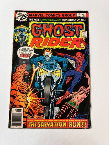 Ghost Rider #18 Newsstand 1976 Marvel Comics killer cover | eBay