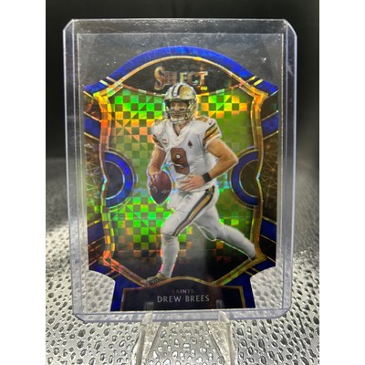 2021 Panini Select DREW BREES Blue Checker Concourse Prizm Die cut 15 ...